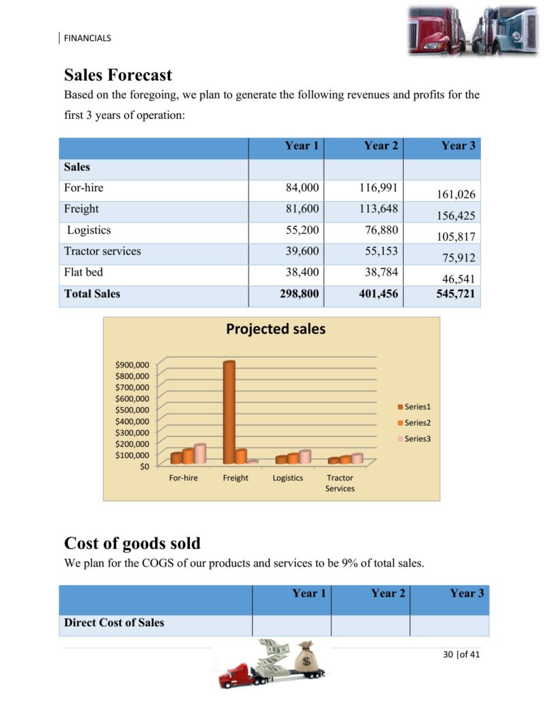 Trucking Transport Business Plan Template Sample Pages - Black Box ...