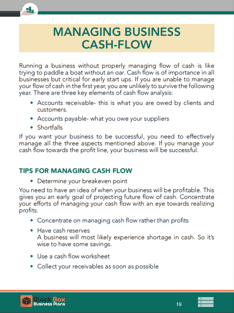 Candy Store Business Plan Template Sample Pages - Black Box Business Plans